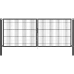 Alberts Zaundoppelt&uuml;r "Flexo Plus", B/H: 400cm x 160cm, grau, Tore, anthrazit, verschiedene Abmessungen