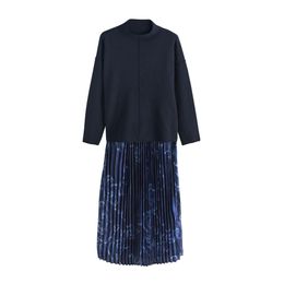 next Kleid Damen Gr&ouml;&szlig;e 34 blau / marine / pastellblau Winterkleid