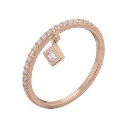 CAI CA&Iuml; Damen Fingerring "925 Sterling Silber ros&eacute; vergoldet Anh&auml;nger Raute Zirkonia", 056 (17,8), Silber 925 (Sterlingsilber), rosa, Silber 925