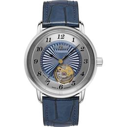 Zeppelin Damen Automatikuhr "Friedrichshafen Lady Open Heart", blau, Armbanduhren, Armbanduhr, Damenuhr, Made in Germany, Mechanische Uhr, analog
