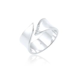 Elli DIAMONDS Damen Diamantring "Wickelring Diamant (0.045 ct.) 925 Silber", 56mm, P1 = bei 10-facher Vergr&ouml;&szlig;erung erkennbare Einschl&uuml;sse mit