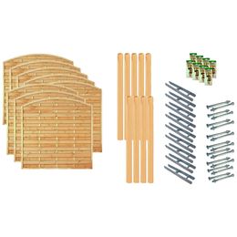 TETZNER & JENTZSCH Dichtzaun "Madison 6", H/L: 180cm x 15,21m, Pfosten: 9 Stk., gr&uuml;n, TETZNER & JENTZSCH, Zaunelemente, 8 Elemente, LxH: 1521x180 cm