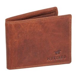 Mustang Damen Geldb&ouml;rse "Udine", braun, Leder, Basic, Kleinlederwaren, aus Leder mit Rei&szlig;verschluss-Innenfach