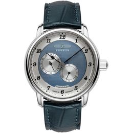 Zeppelin Damen Automatikuhr "Friedrichshafen Automatic 24h Indicator", blau, Armbanduhren, Armbanduhr, Herrenuhr, Made in Germany, Mechanische Uhr,
