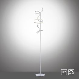 JUST LIGHT LED Stehlampe "CURLS", 2, &Oslash; 22cm H: 156cm, 1 Stk., silber, Wohnzimmer, Leuchten