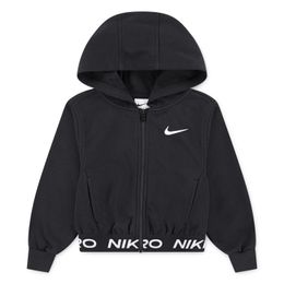 Nike Sportswear M&auml;dchen Kapuzensweatshirt "NKG NP ESSENTIALS FZ FT HOODIE", schwarz, Gr. 116, Obermaterial: 62% Baumwolle, 38% Polyester,