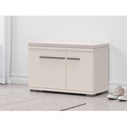 Schuhbank OTTO HOME, B:76cm H:53cm T:36cm, beige, Kunststoff, MDF, Metall, Spanplatte, Flur, Sitzb&auml;nke, "Opera, Schuhschrank, Schuhregal, Schuhtruhe,