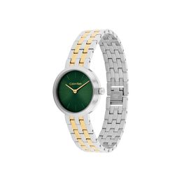 Calvin Klein Damen Quarzuhr "FORME", gr&uuml;n, Armbanduhren, Armbanduhr, Damenuhr, Edelstahlarmband, analog