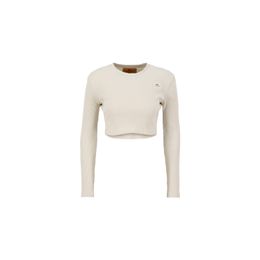 Damen Longsleeve "X-Fit Rib LS C Women", wei&szlig;, Gr. XS, Alpha Industries, Obermaterial: 50% Baumwolle, 50% Polyester, Shirts