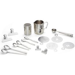 ECHTWERK Barista-Set, silber, Barista-Sets, Kaffeezubeh&ouml;r-Set, ideal f&uuml;r Cappuccino oder Latte Macchiato, 23-tlg.