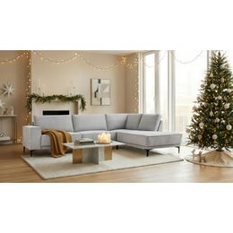 Ecksofa OTTO HOME, B:289cm H:85cm T:210cm, grau, 100% Polyester, Wohnzimmer, Sofas, "OLAND L-Form, B: 289 cm, Skandi-Design", Struktur, Flachgewebe,
