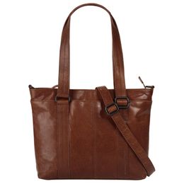 SPIKES & SPARROW Damen Shopper, SPIKES & SPARROWcognac, Leder, leicht gl&auml;nzend, unifarben, Taschen, echt Leder