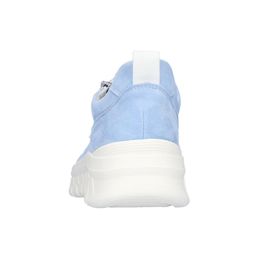 Waldl&auml;ufer WALDL&Auml;UFER Damen Slip-On Sneaker "H-BIGGI", Gr. 7, blau, Ziegenveloursleder, unifarben, Schuhe, Halbschuh, Slipper, Freizeitschuh in Komfortweite H