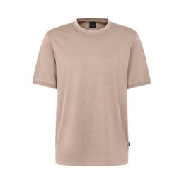 Bugatti Herren T-Shirt, beige, Gr. XXL, unifarben, 50% Baumwolle, 50% Polyester, Shirts, aus Baumwoll-Mischung