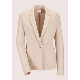 Madeleine Mode MADELEINE Damen Longblazer "Blazer Blazer aus gekochter Wolle", beige, Gr. 42, Obermaterial: 67% Wolle WO. 27% Polyamid PA. 6% Kaschmir WS., Blazer