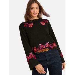 Love & Roses Pullover Damen Gr&ouml;&szlig;e S altrosa / rotviolett / schwarz