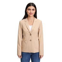 Betty Barclay Damen Kurzblazer "Damen langarm", beige, Gr. 38, Obermaterial: 86% Polyester, 14% Elasthan; Futter: 100% Polyester, Blazer