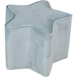 Roba Kinder Kinderhocker "Lil Sofa", B/H/T: 32cm x 24cm x 30cm, Samt, blau, B:32cm H:24cm T:30cm, Hocker, in Sternform