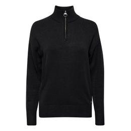 oxmo Damen Troyer "Troyer OXRita", schwarz, Gr. L, Obermaterial: 50% Viskose CV. 27% Nylon NY. 23% Polyester PES., Pullover
