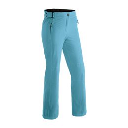 Maier Sports Damen Skihose "Vroni slim 2.0"aquablau, Gr. 38, 100% Polyester, Hosen, Damen Schneehose, wind- und wasserdicht, 2 RV-Taschen, Slim Fit
