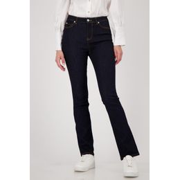 monari Damen Straight-Jeansjeans, Gr. 40, unifarben, Denim/Jeans, Obermaterial: 82% Baumwolle, 16% Polyester, 2% Elasthan, Jeans, Regular fit