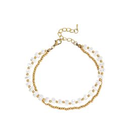 Lascana Fu&szlig;kette Damen Gr&ouml;&szlig;e One Size gold / wei&szlig;