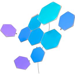 NANOLEAF LED Panel "Hexagons", &Oslash; 20cm H: 20cm, 9 Stk., bunt, Leuchten, Starter Kit - 9 PK, Modulares Stecksystem, Smarte Technologie