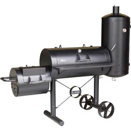 Smoker El Fuego, B:211cm H:173cm T:70cm, schwarz, Grills, "Kiona", BxTxH: 211x70x173 cm