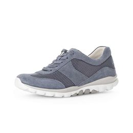 Gabor Damen Sneaker "Sneaker low Materialmix Leder/Lederimitat", Gr. 43blau, Schuhe