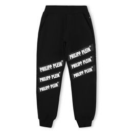 Philipp Plein M&auml;dchen Jogginghose "Jogging Trousers Statement"02, schwarz, Gr. 4, Obermaterial: 95% Baumwolle, 5% Elasthan, Hosen