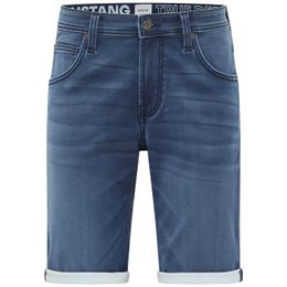 Mustang Herren Slim-fit-Jeans "Herren Style Chicago Shorts Z", blau, Gr. 50, unifarben, Denim/Jeans, 52% Baumwolle, 46% Polyester, 2% Elasthan, Jeans