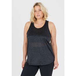 Q BY ENDURANCE Damen Tanktop "AMY MELANGE", schwarz, Gr. 50, meliert, 100% Polyester, Tops, mit innovativer Quick Dry-Technologie