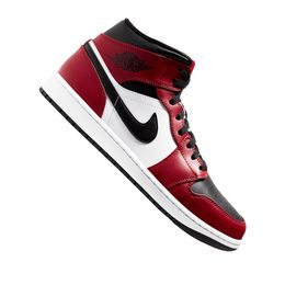 Jordan Sneaker 'Air 1' Herren Gr&ouml;&szlig;e 44.5 feuerrot / schwarz / wei&szlig;