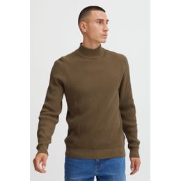 Blend Herren Strickpullover "BHPullover"teak, Gr. XXL, unifarben, Feinstrick, 100% Baumwolle, Pullover, Feinstrick Pullover mit Rollkragen