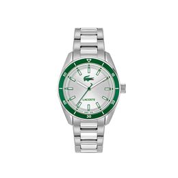 Lacoste Herren Quarzuhr "BOSTON"silberfarben, Armbanduhren, Armbanduhr, Herrenuhr, Edelstahlarmband, analog