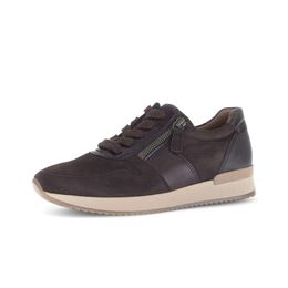 Gabor Damen Sneaker "Sneaker low Materialmix Leder", Gr. 42,5braun, Schuhe