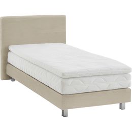 Boxbett "Kiss, wahlweise mit Topper in verschiedenen H&auml;rtegraden erh&auml;ltlich", beige, B:105cm L:210cm, Westfalia Schlafkomfort, Komplettbetten