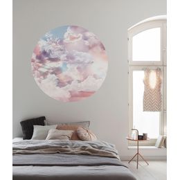 Komar Fototapete "Dot - selbstklebende Vlies Fototapete - Candy Sky - Gr&ouml;&szlig;e 125 x 125 cm", B/L: 125m, Rollen: 1rosa, Schlafzimmer, Tapeten