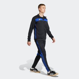 Herren Trainingsanzug "TIRO ES TS"schwarz, semi lucid blau, crew gelb, Gr. S, adidas Performance, Obermaterial: 100% Polyester, Sportanz&uuml;ge