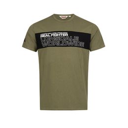 Lonsdale T-Shirt 'Otterston' Herren Gr&ouml;&szlig;e XL oliv / schwarz / wei&szlig;