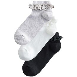 next Socken Damen Gr&ouml;&szlig;e 36/41 graumeliert / schwarz / wei&szlig;