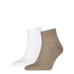 Damen Socken "CKJ MEN QUARTER 2P SHADOW RIB LOGO", Calvin Klein Jeans, gr&uuml;n, Baumwollmischung, unifarben, Socken, mit elastischem Komfortbund