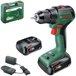 Bosch Home and Garden Akku-Bohrschrauber "UniversalDrill 18V-60", B:101mm H:291mm L:386mm, gr&uuml;n, BOSCH HOME & GARDEN, Bohrmaschinen, Inkl. Koffer, mit 2 Akkus 18V/2Ah und