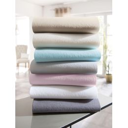 Spannbettlaken OTTO HOME, B:160cm L:200cm, grau, Jersey, Obermaterial: 50% Baumwolle, 50% Polyester, Bettlaken, "Strawberry in uni oder bunten