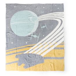 Kinderdecke Star Wars, B:130cm L:150cmblau, Polyester, Wohndecken, "Star Wars Millennium Falcon", Flauschige Kuscheldecke - 127 x 152 cm Flauschig