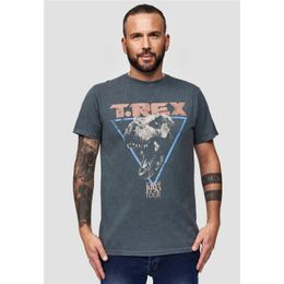 Recovered Herren T-Shirt "Jurassic Park T-Rex 1993", grau, Gr. S, bedruckt, 100% Baumwolle, Shirts, im zeitlosen Design