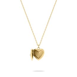 Tamaris Damen Kette mit Anh&auml;nger "Schmuck Geschenk Edelstahl Halskette Herz Medaillon zum &ouml;ffnen", Edelstahl, L: 50, gold, Edelstahl, Halsketten