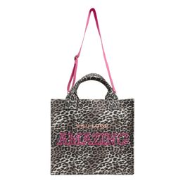 Abendtasche Cartoon "Damen im Leo-Look", Damen, Gr. ACC, schwarz, beige, Baumwolle, Taschen Abendtasche