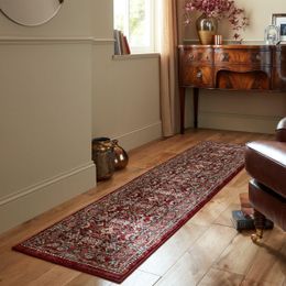 Teppich FLAIR RUGS, B:60cm H:12mm L:230cm, rot, Kunstfaser, Wohnzimmer, Teppiche, "Sandford", Sandford Vintage gemusterter Teppich