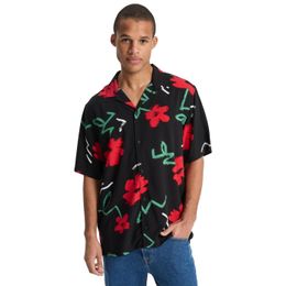 Quiksilver Herren Kurzarmhemd "Safe Paradise"schwarz street floral 64, Gr. XL, Obermaterial: 100% Viskose;, Hemden